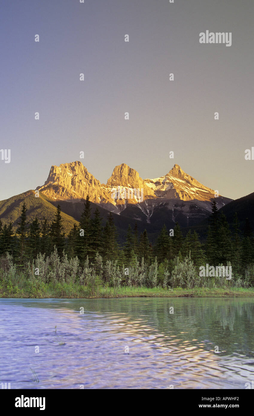 Mountain Peaks Bow River Canmore High Resolution Stock Photography and ...