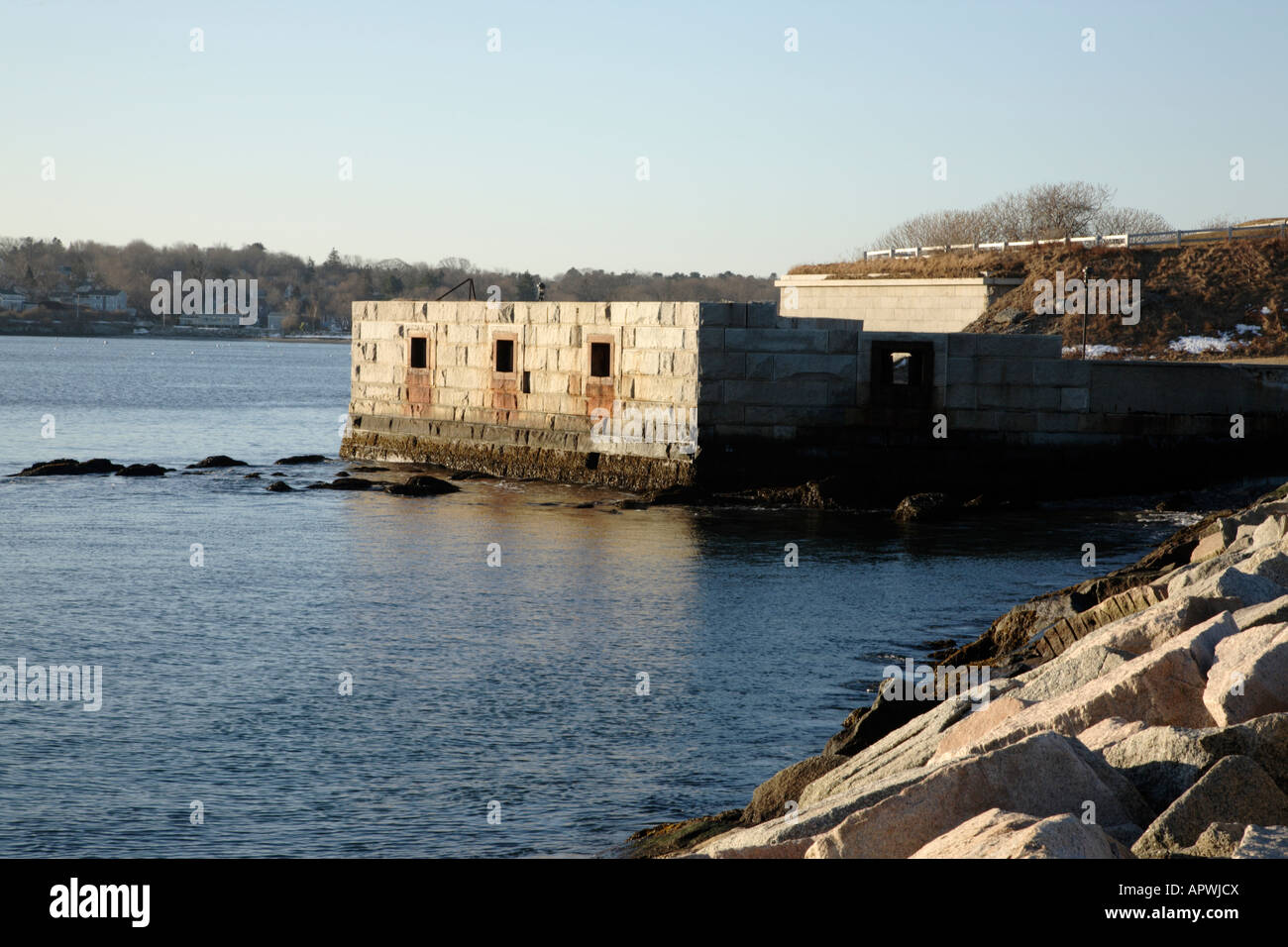 Fort Preble during the winter months Located in South Portland Maine ...