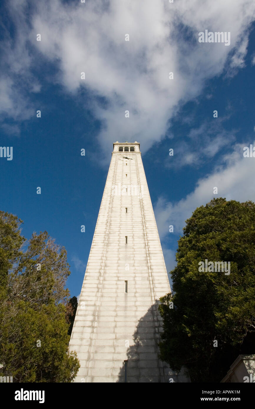 Wide angle photo of the Sather Tower on the University of California at ...