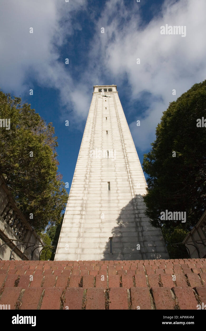 Wide angle photo of the Sather Tower on the University of California at ...