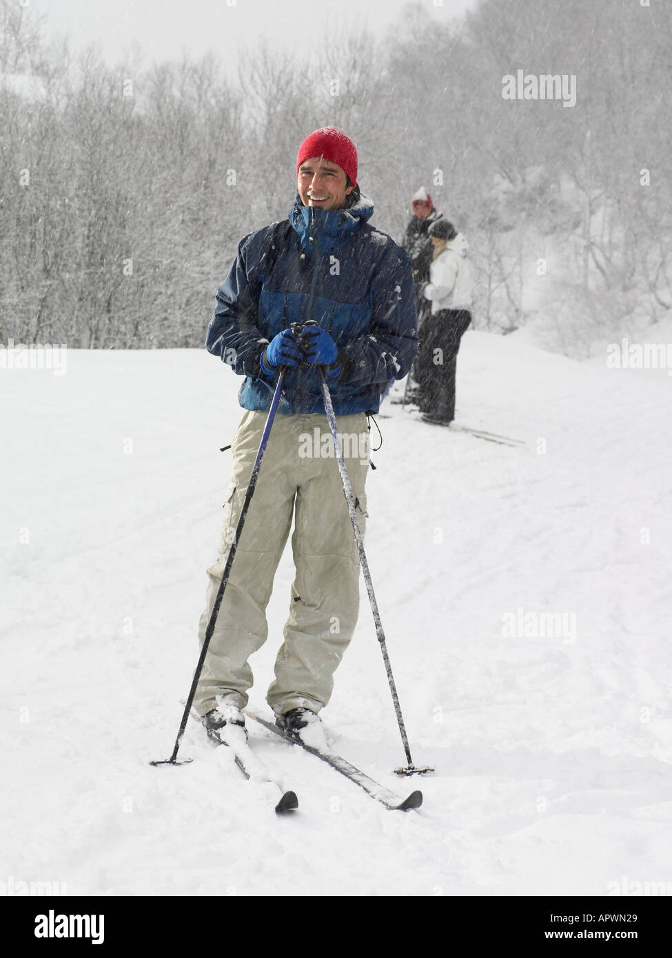 Resting on skis hi-res stock photography and images - Alamy