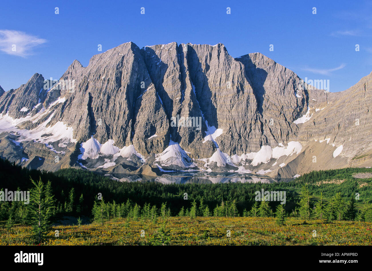 Floe lake rockwall kootenay national hi-res stock photography and ...
