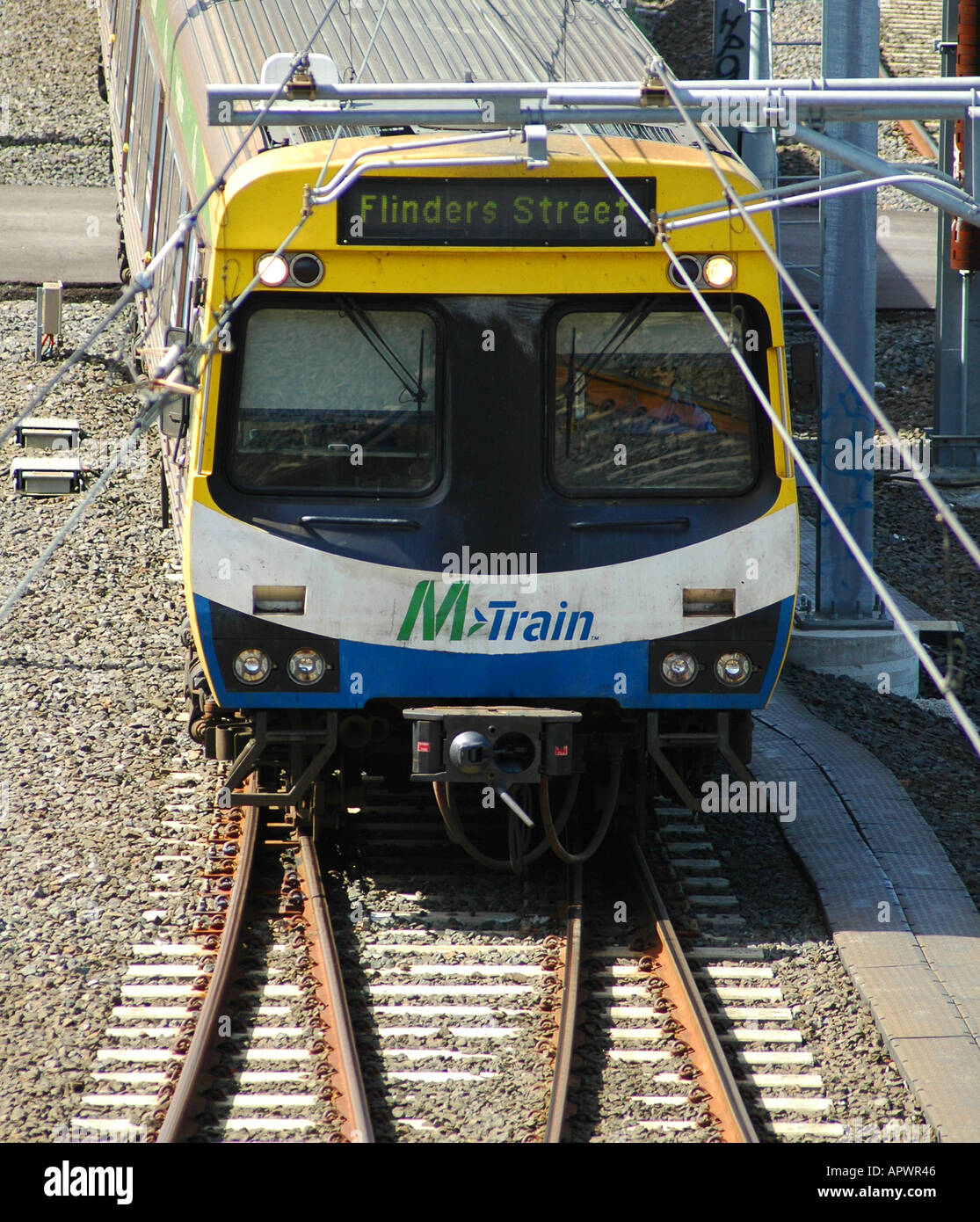 Suburban train Melbourne Stock Photo - Alamy