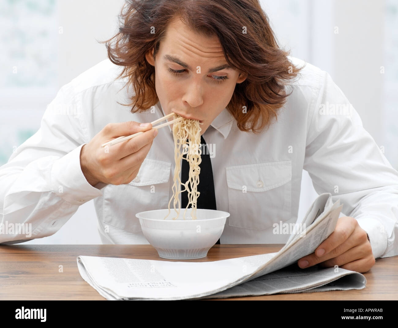 Man eating bowl pasta spaghetti hi-res stock photography and images - Alamy