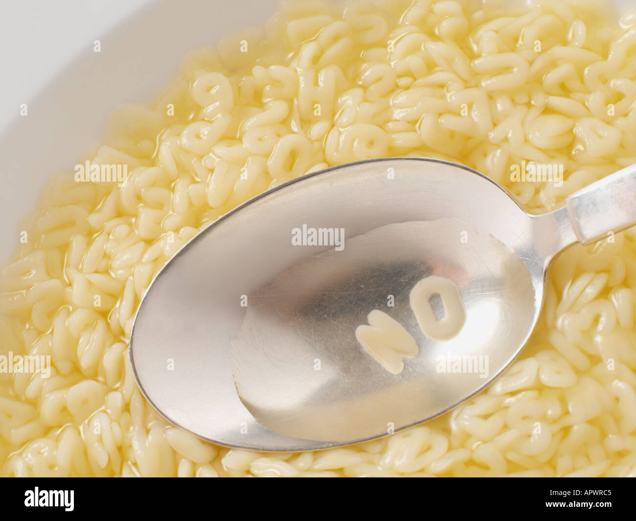 Spaghetti word on a spoon Stock Photo - Alamy