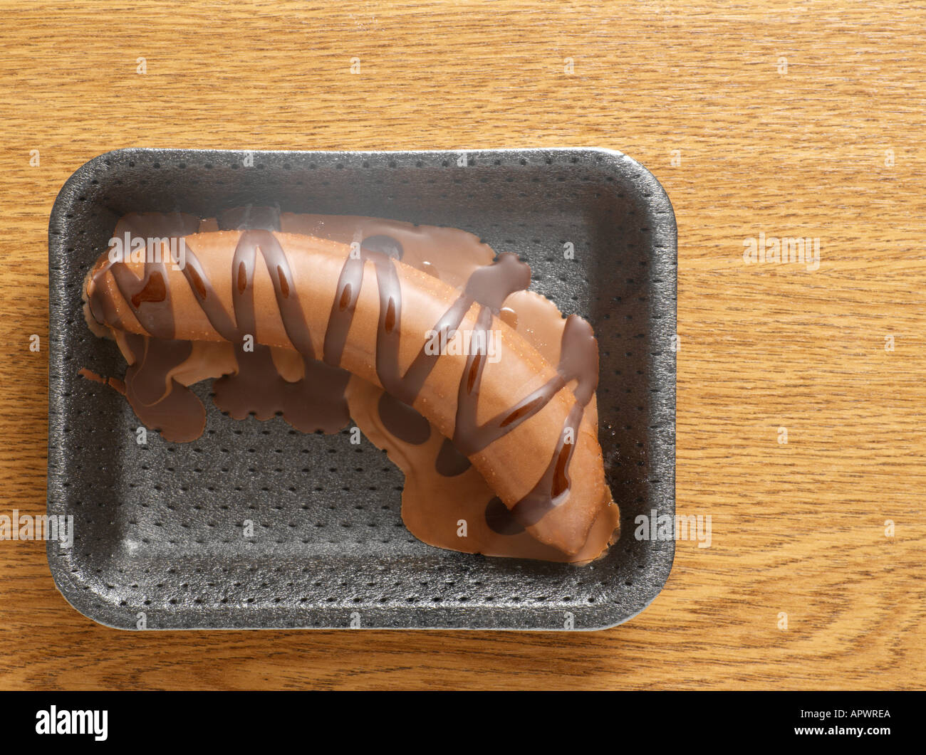 Chocolate covered banana Stock Photo - Alamy