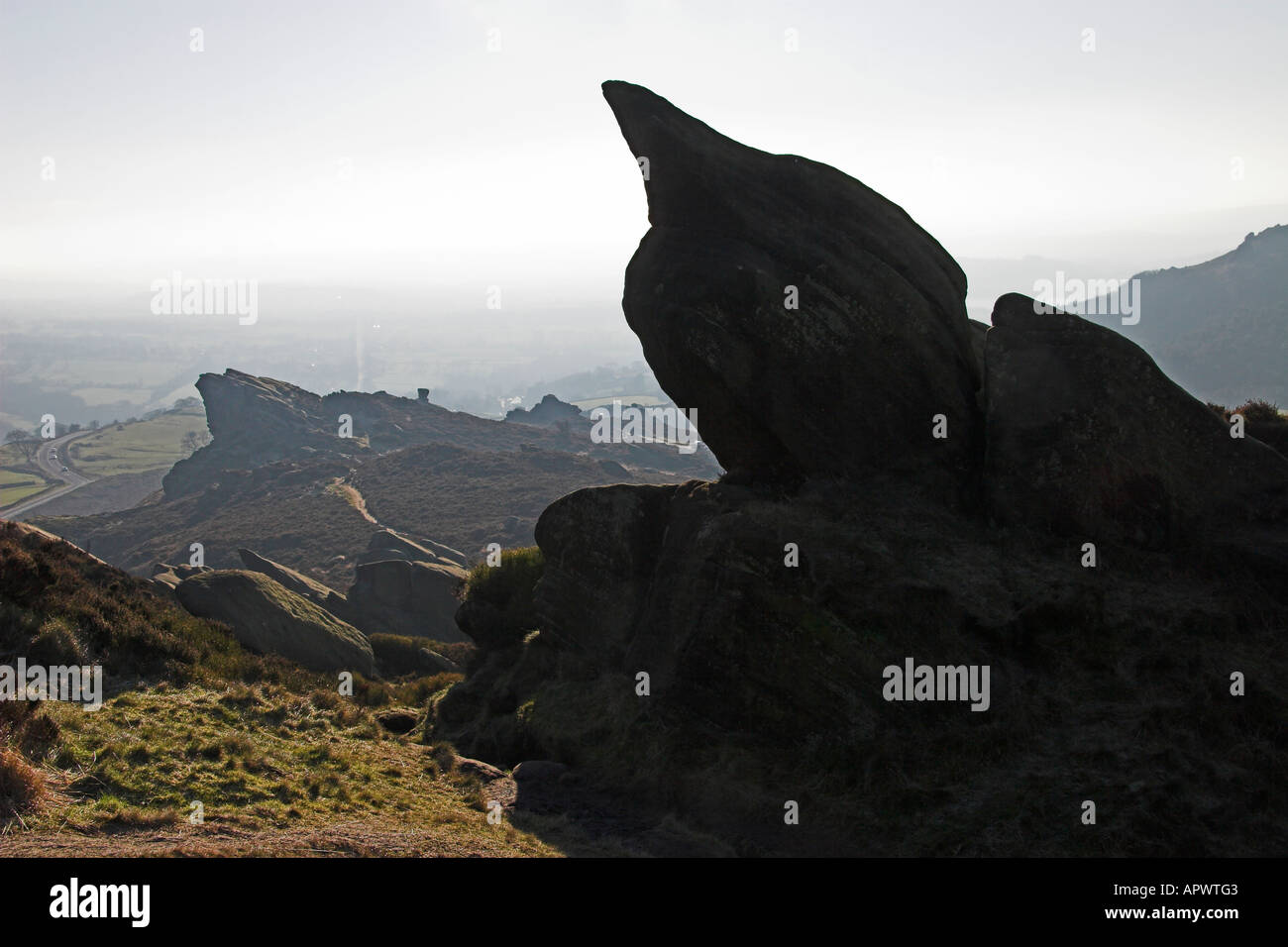 The Finger Stone, Ramshaw Rocks, the Roaches Estate, Peak District ...