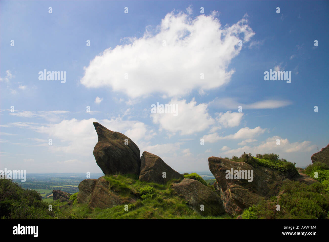 The Finger Stone, Ramshaw Rock,s the Roaches, Peak District National ...