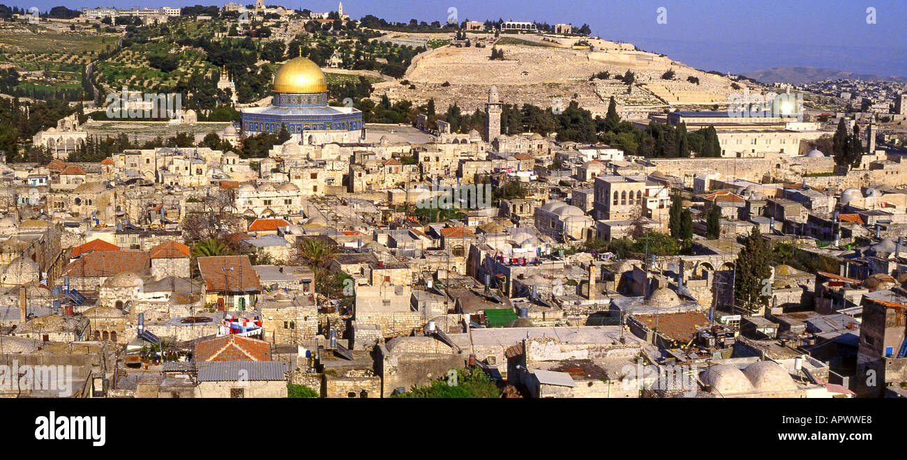 Jerusalem Old City View from David's Tower Stock Photo - Alamy