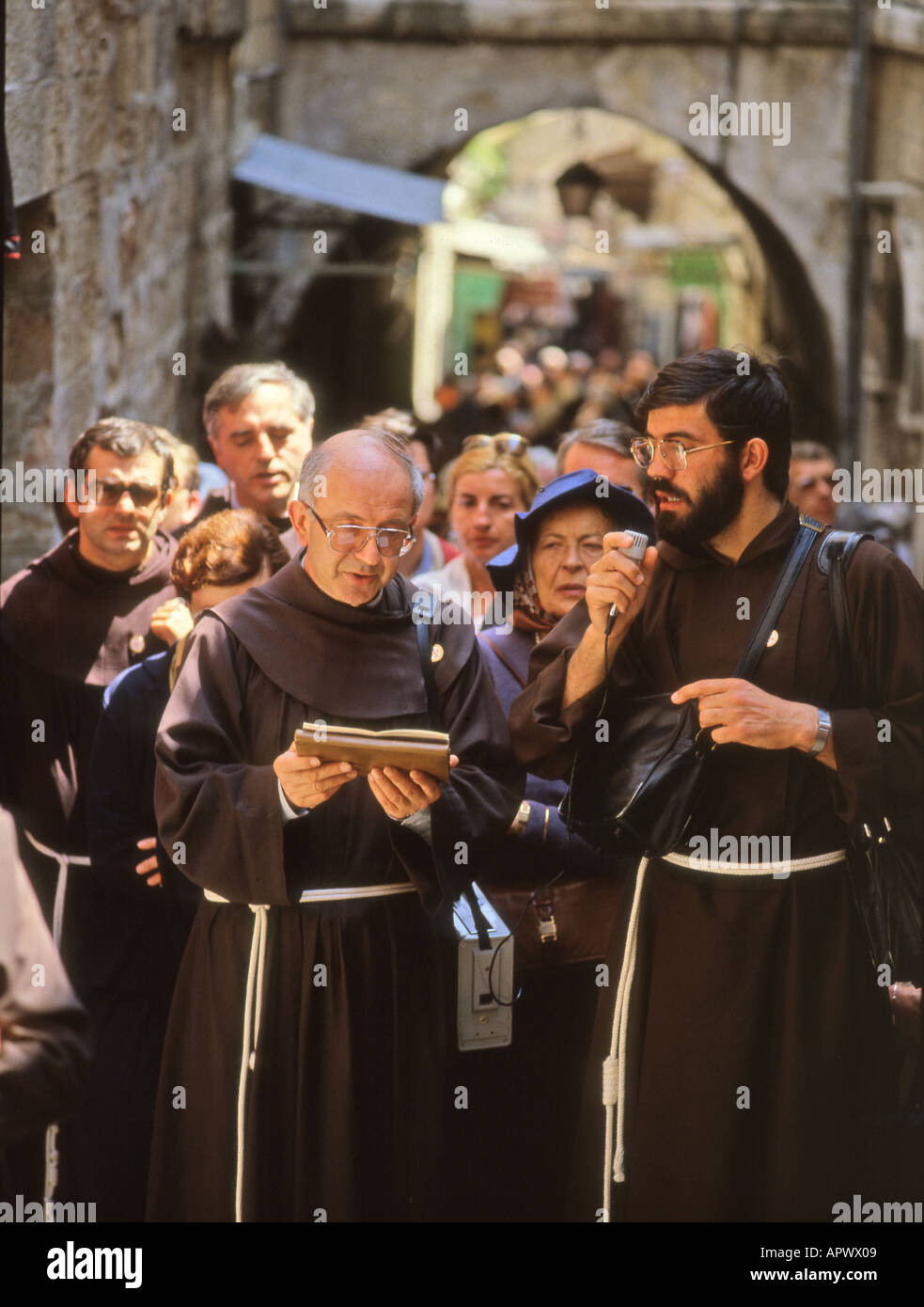 Fransiscan Monks Procession at Via Dolorosa Stock Photo - Alamy