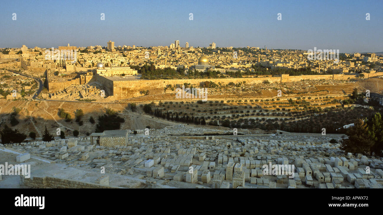 Jerusalem Old City Panorama Stock Photo - Alamy