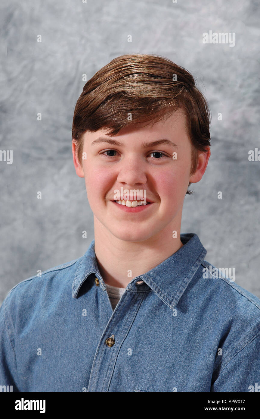 Young man's portrait / school picture Stock Photo - Alamy
