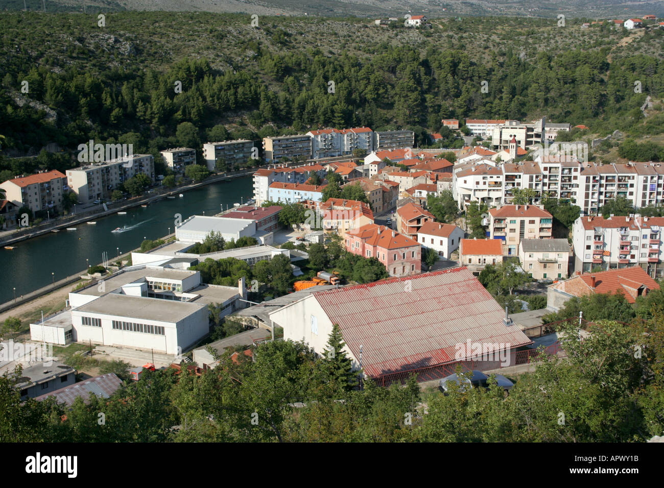 Obrovac town on Zrmanja river in Croatia Stock Photo - Alamy