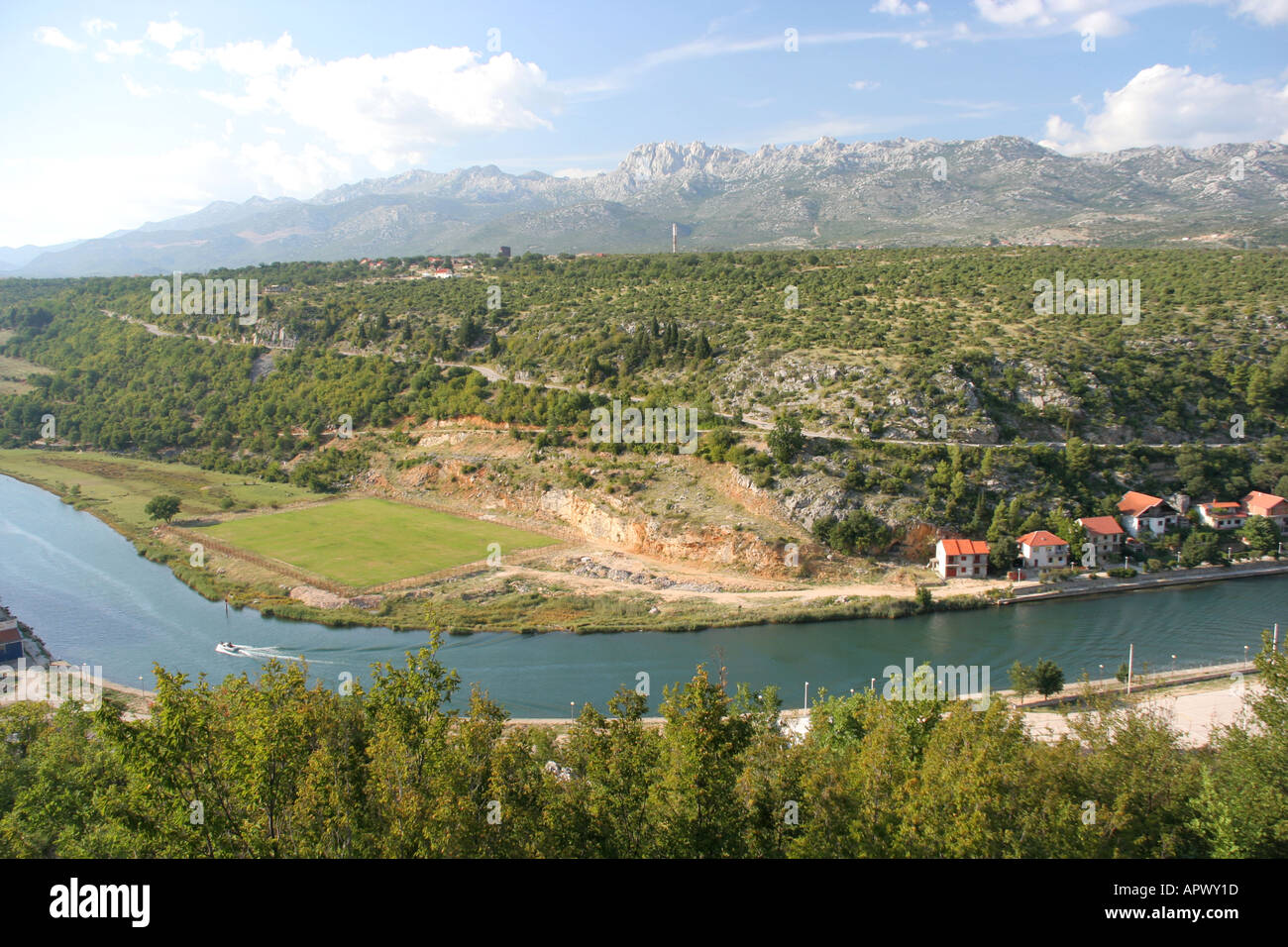 Obrovac zadar county bank zrmanja river croatia hi-res stock ...