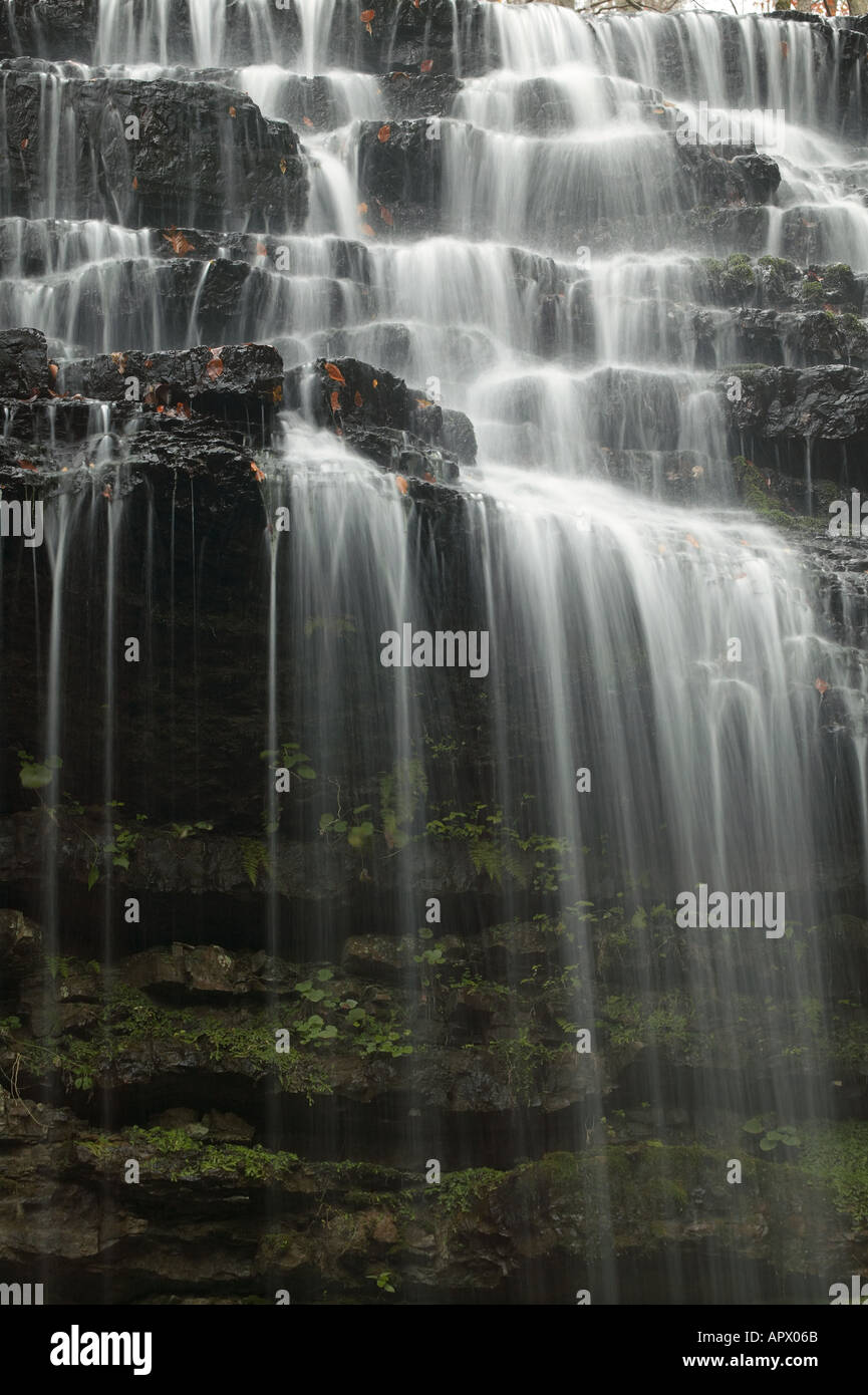 Waterfall Stillhouse Hollow Falls on a tributary of the Big Bigby Creek ...