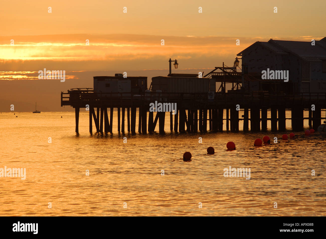 Stearns wharf at sunrise hi-res stock photography and images - Alamy