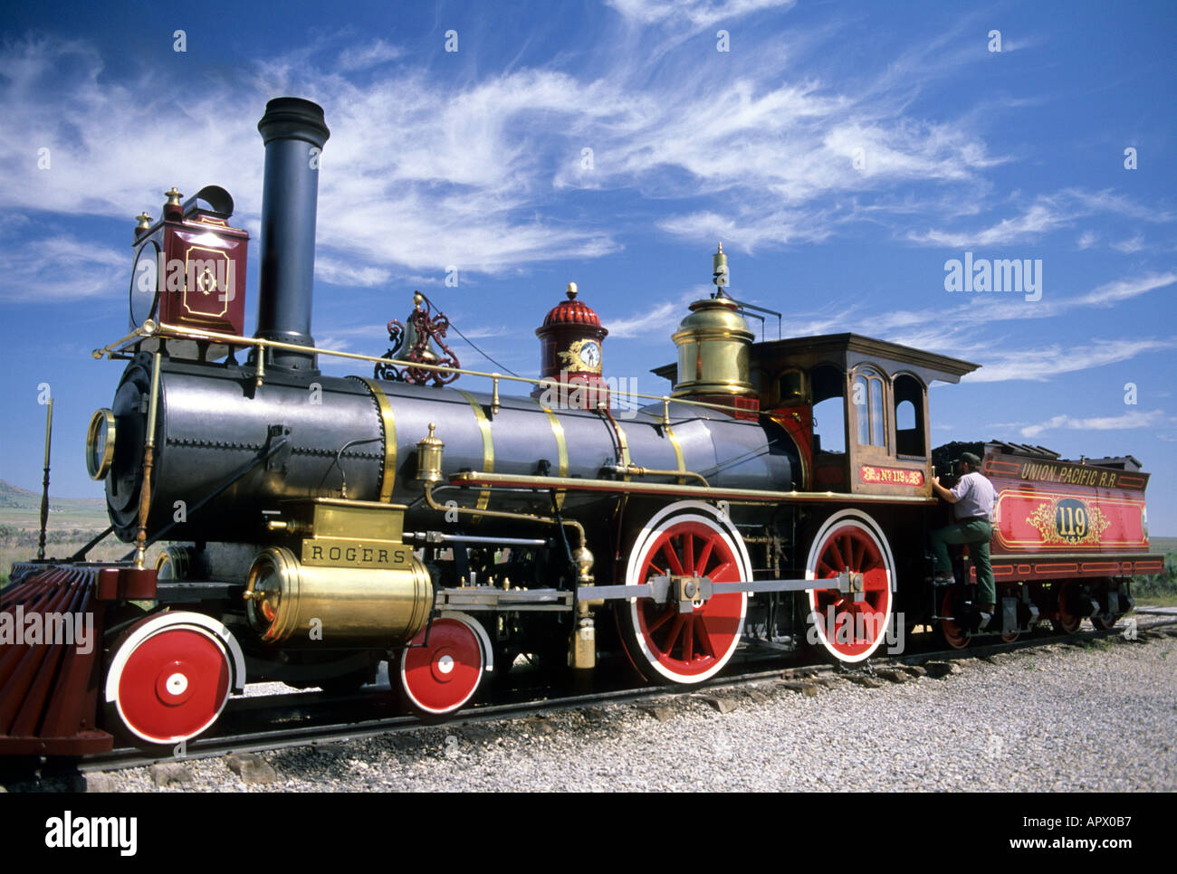 Golden spike transcontinental railroad hi-res stock photography and ...
