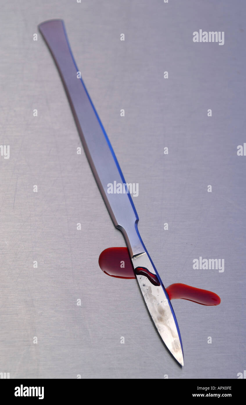 Surgical scalpel medical instruments blood hi-res stock photography and ...
