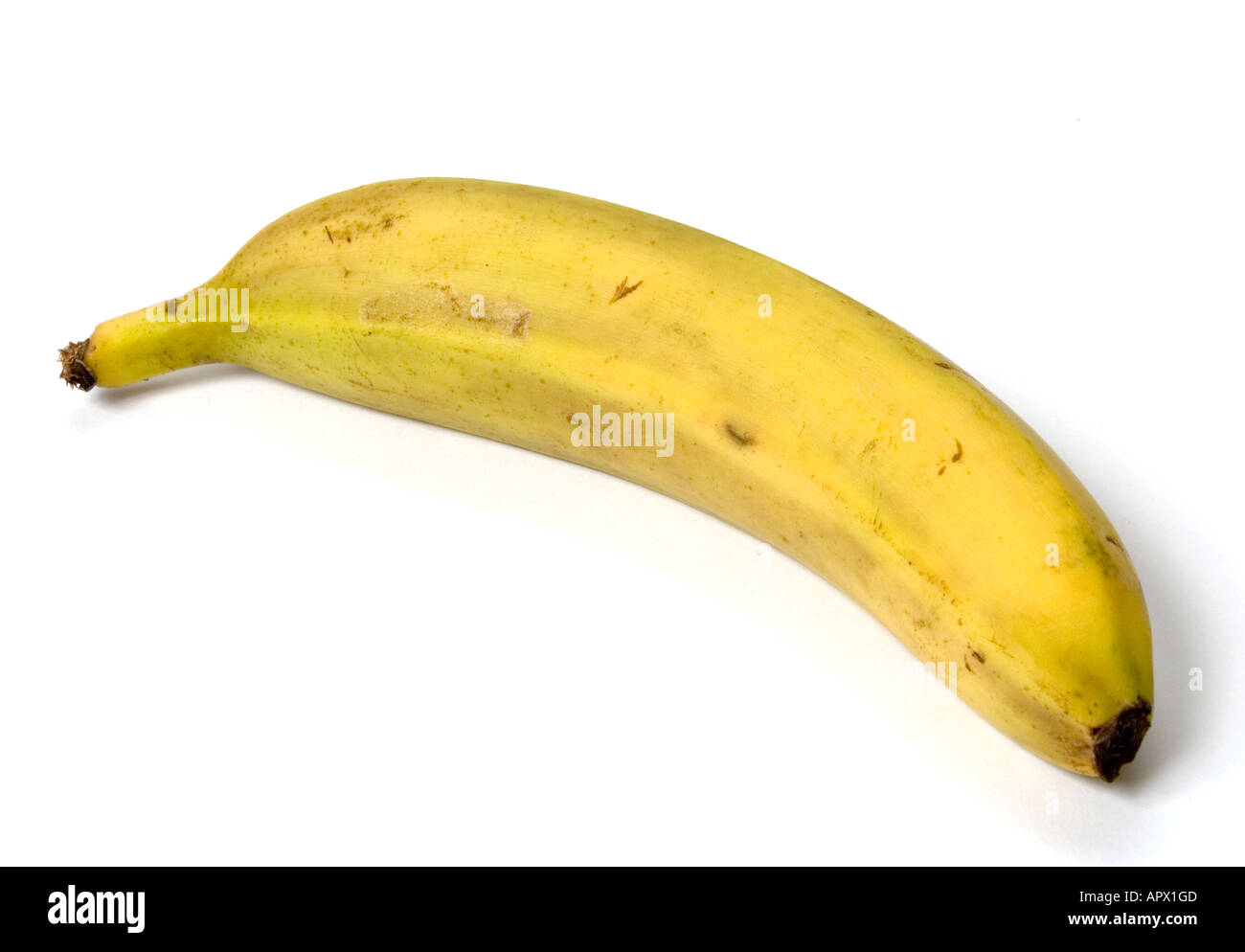 Banana on white background Stock Photo - Alamy