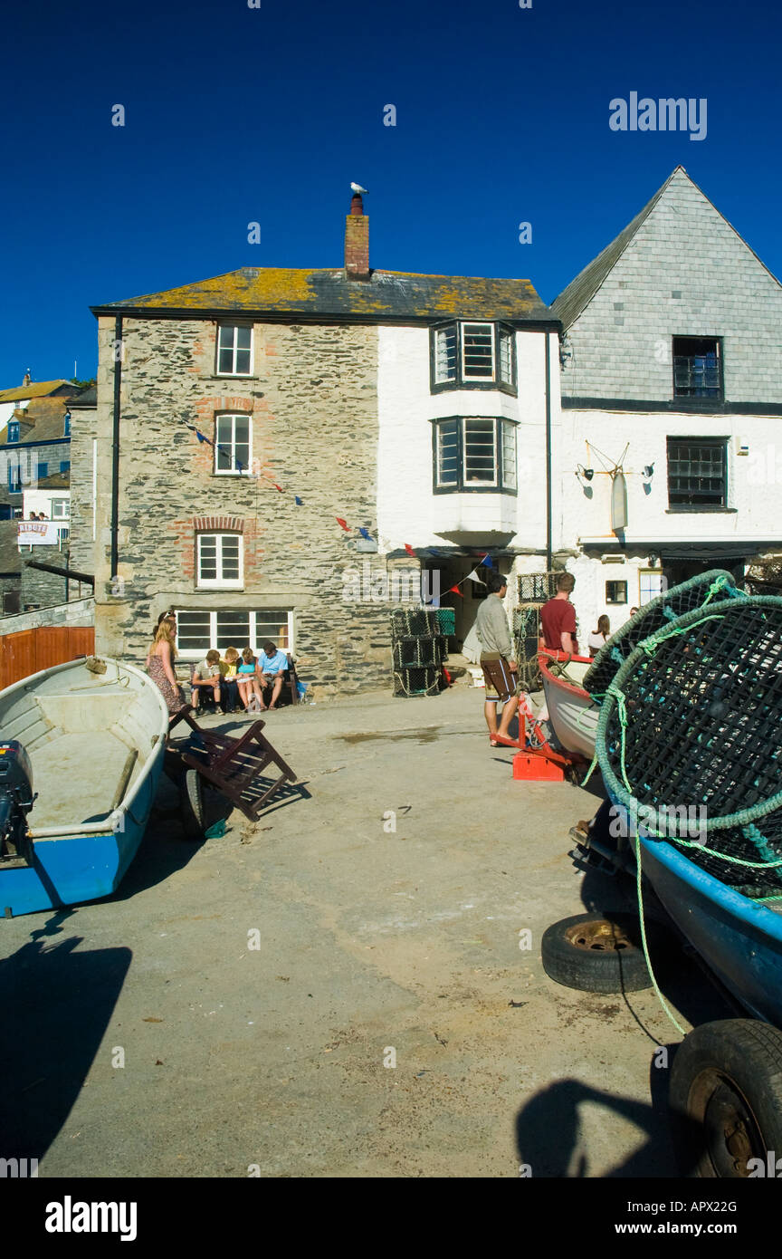 Port Isaac harbour. Port Isaac has a small fishing industry, but now is ...