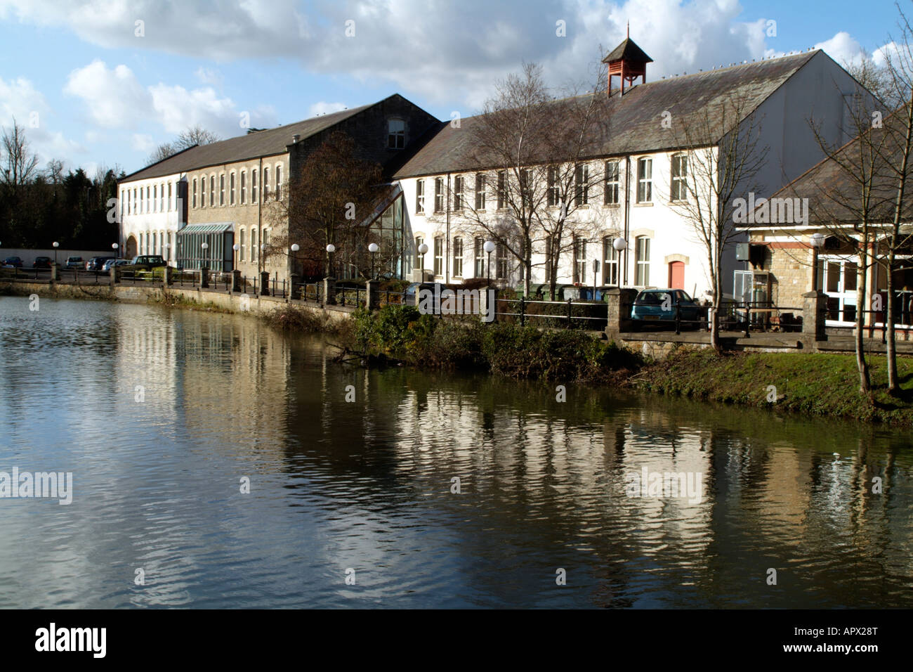 Chippenham Wiltshire England Town Centre properties on the River Avon ...