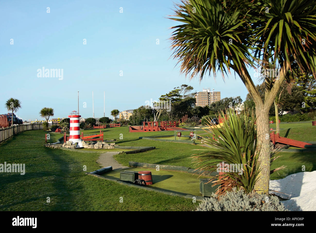 Crazy golf course at Littlehampton, West Sussex, UK Stock Photo - Alamy