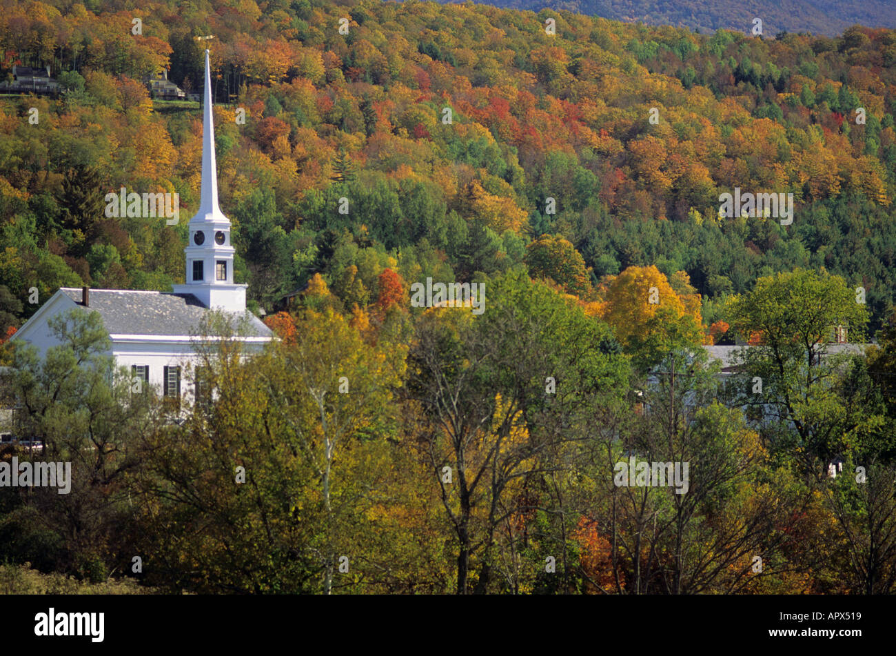 Autumn in Stowe Vermont Stock Photo - Alamy