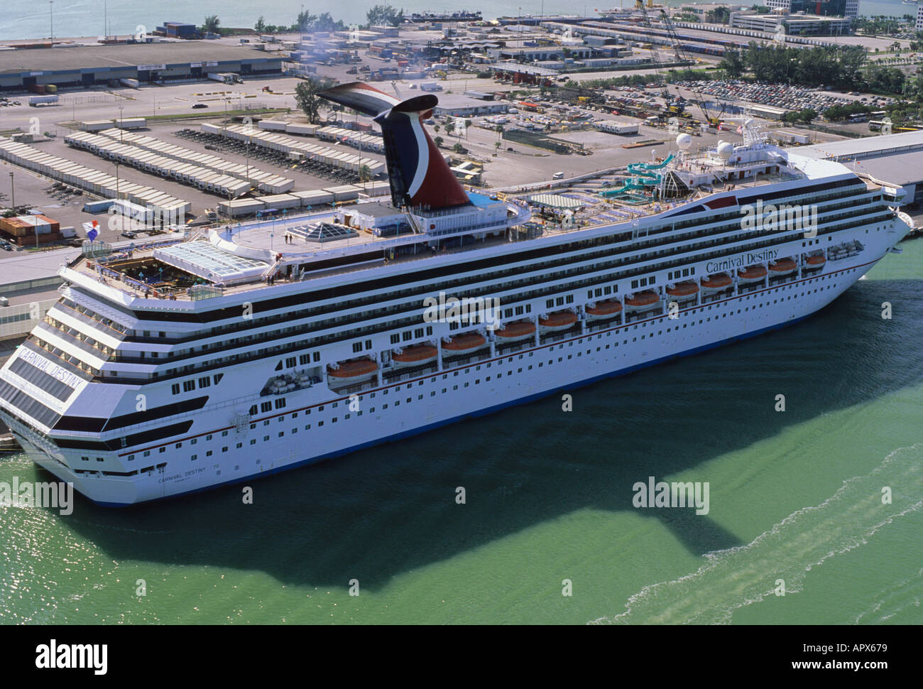 Cruise ship Carnival Destiny docked at Miami Florida Stock Photo - Alamy