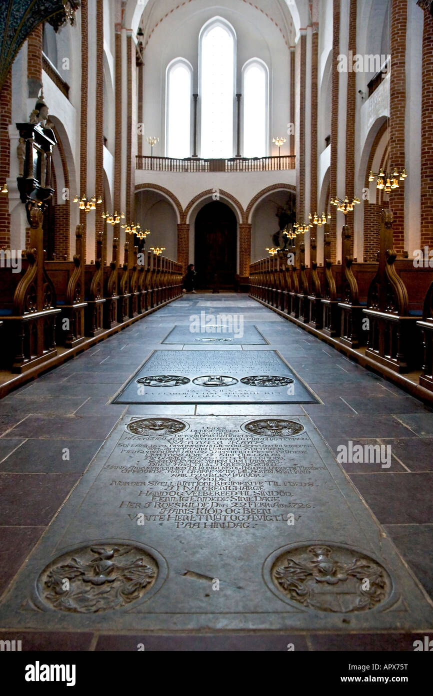 The central Nave in Roskilde Cathedral Stock Photo - Alamy