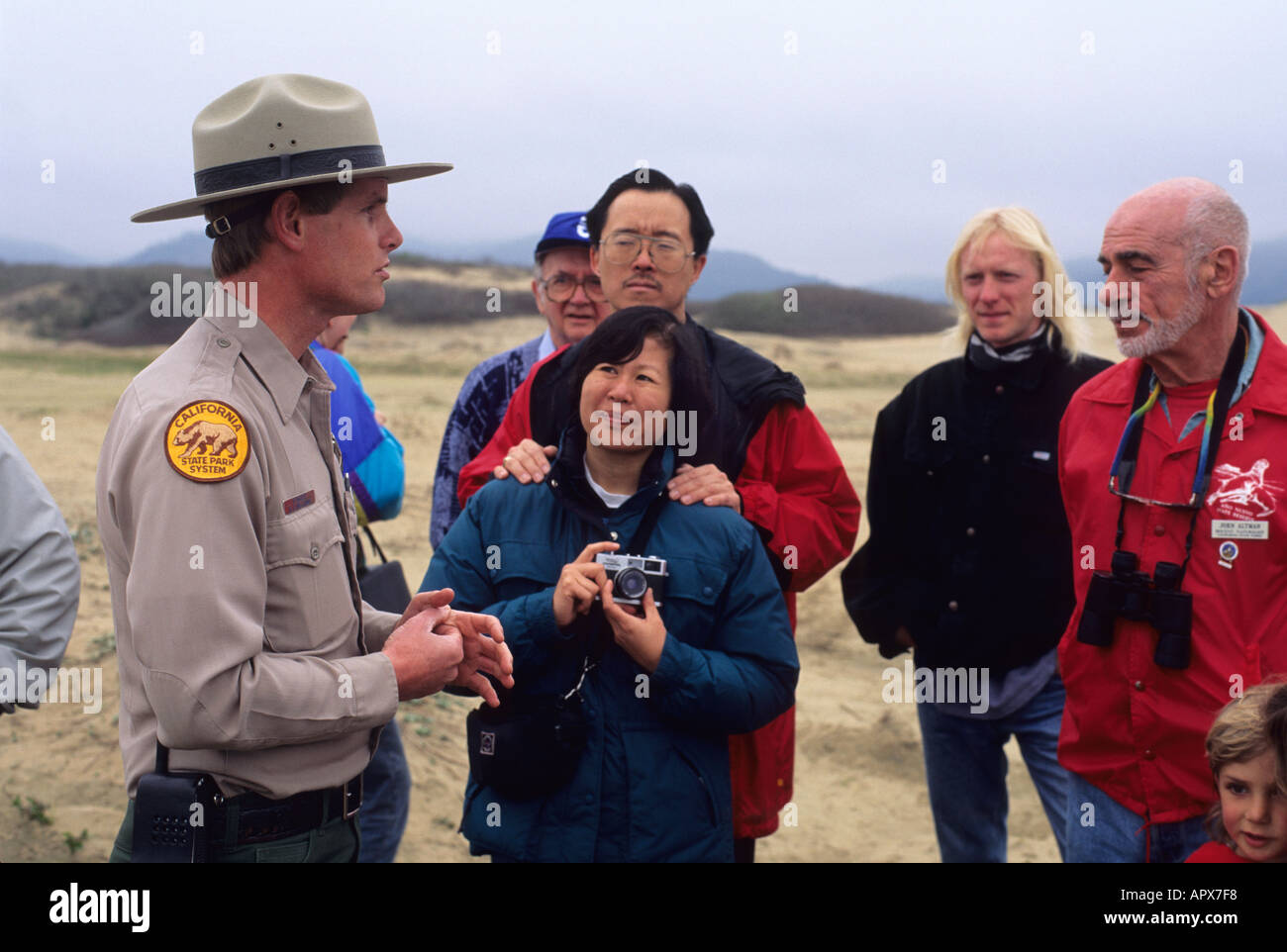 A California interpretive park ranger at Ano Nuevo State Park Stock ...