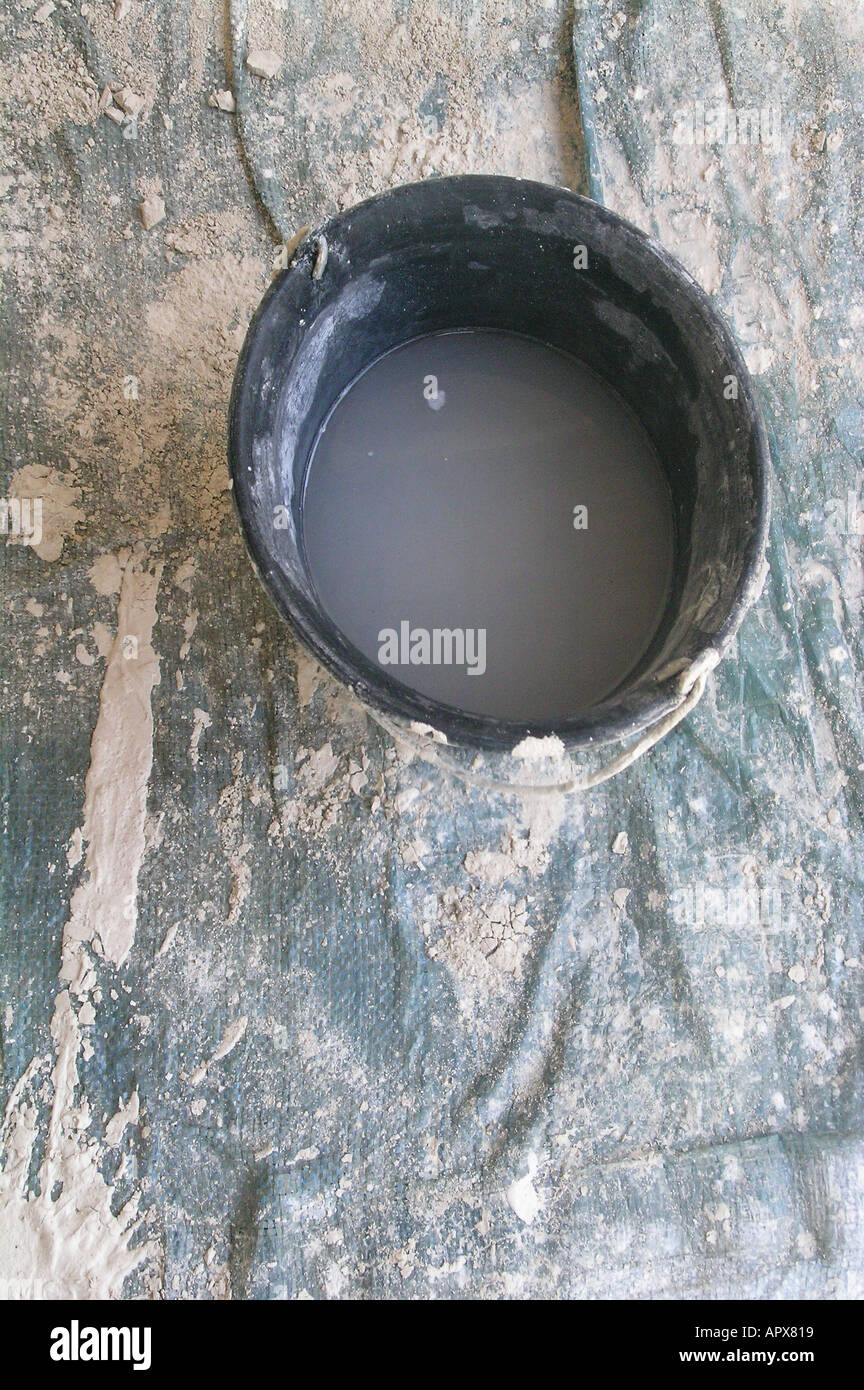 DIY plaster & bucket Stock Photo - Alamy