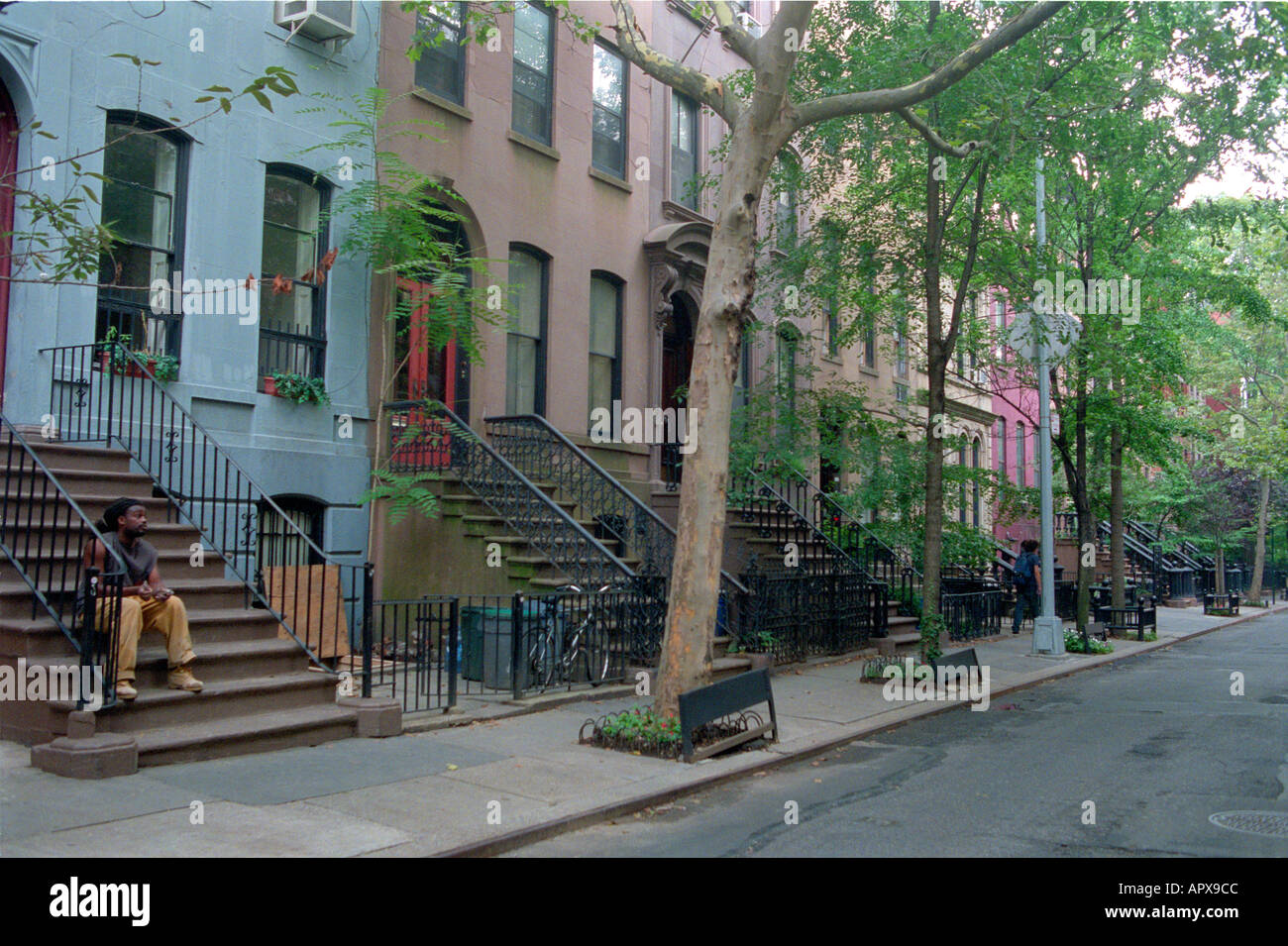 New York City brownstone residential houses Stock Photo - Alamy New York City brownstone residential houses Stock Photo - Alamy