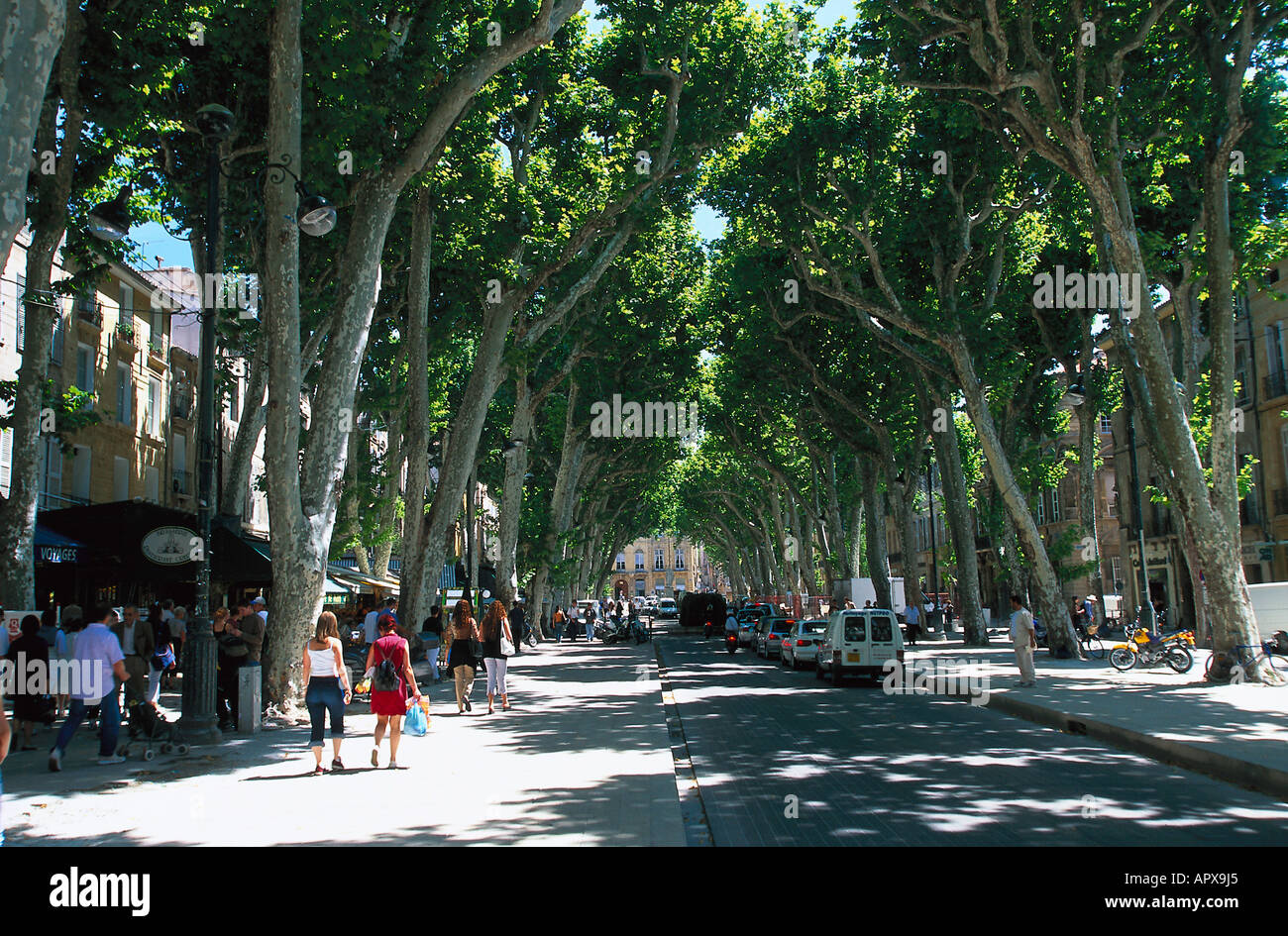Cours Mirabeau, Aix en Provence Provence, France Stock Photo - Alamy