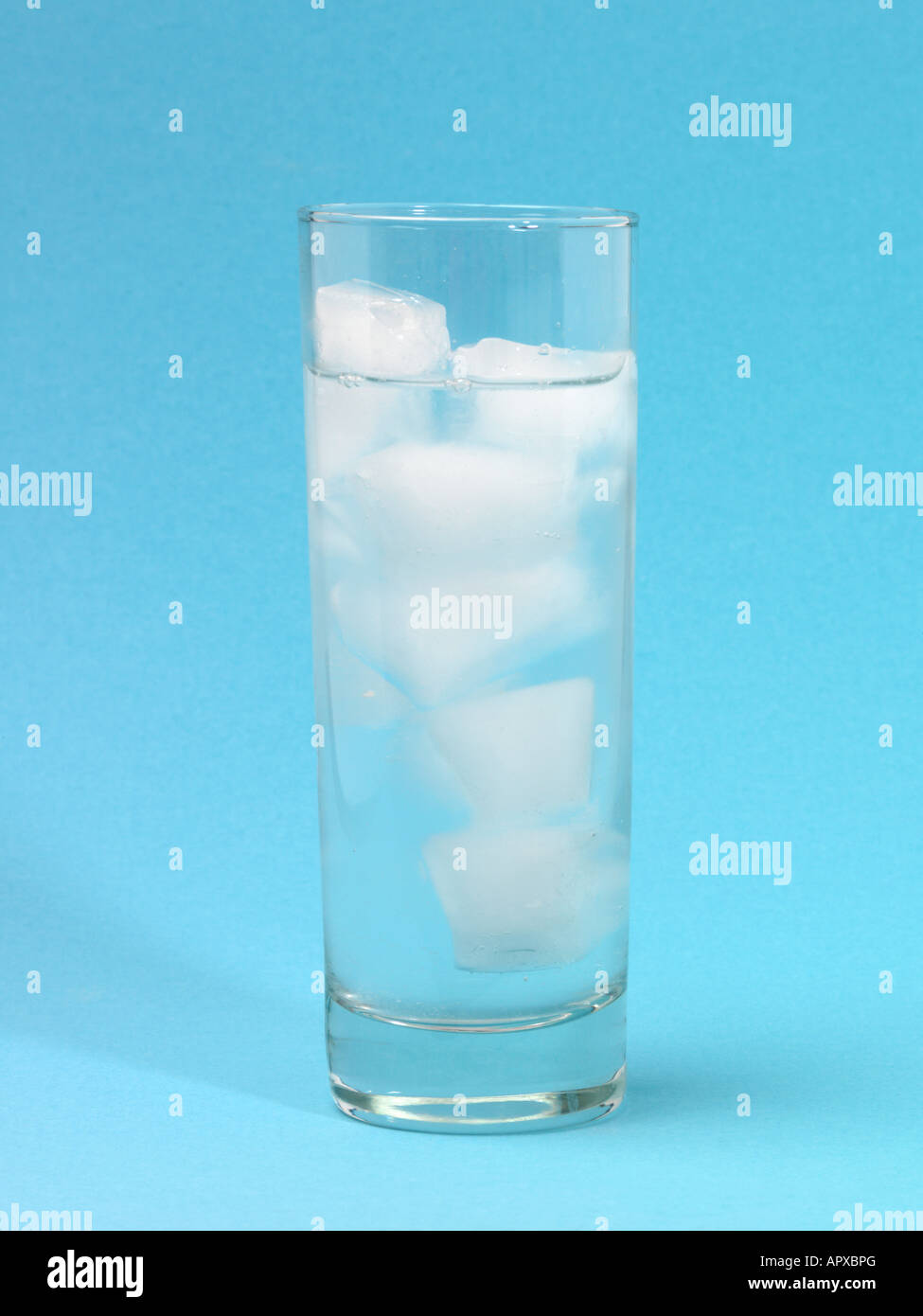 Glass Full of Ice and Water Stock Photo - Alamy