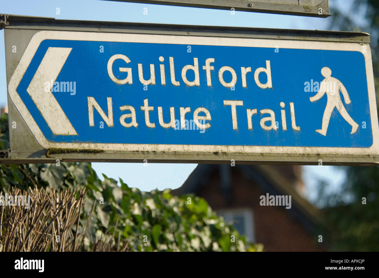 Guildford nature trail sign hi-res stock photography and images - Alamy