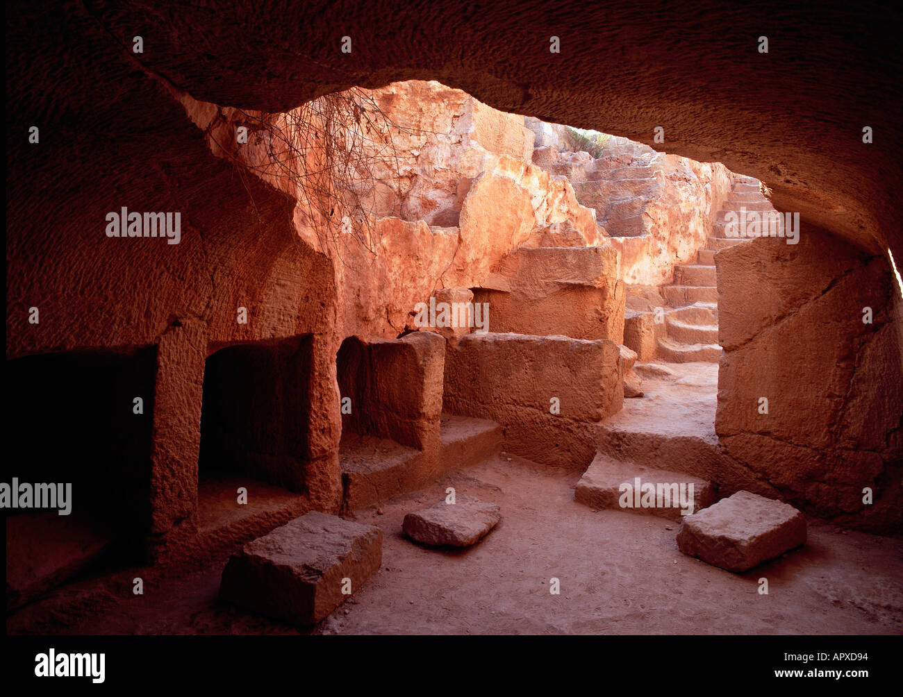 Tomb of Kings, Pafos (Paphos) Archeological Park, Cyprus Stock Photo ...