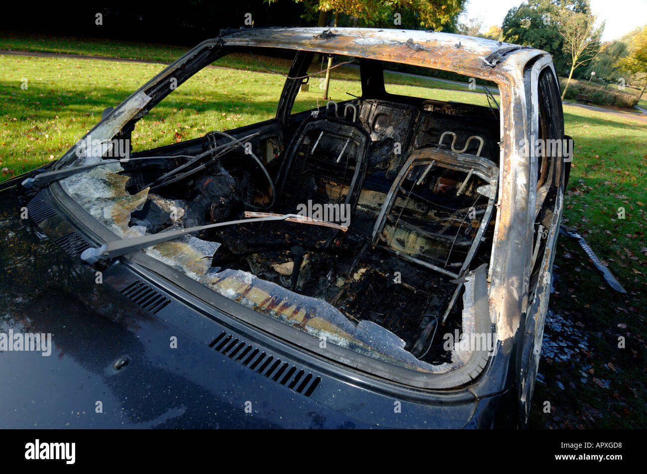 Car fire damage vehicle hi-res stock photography and images - Alamy