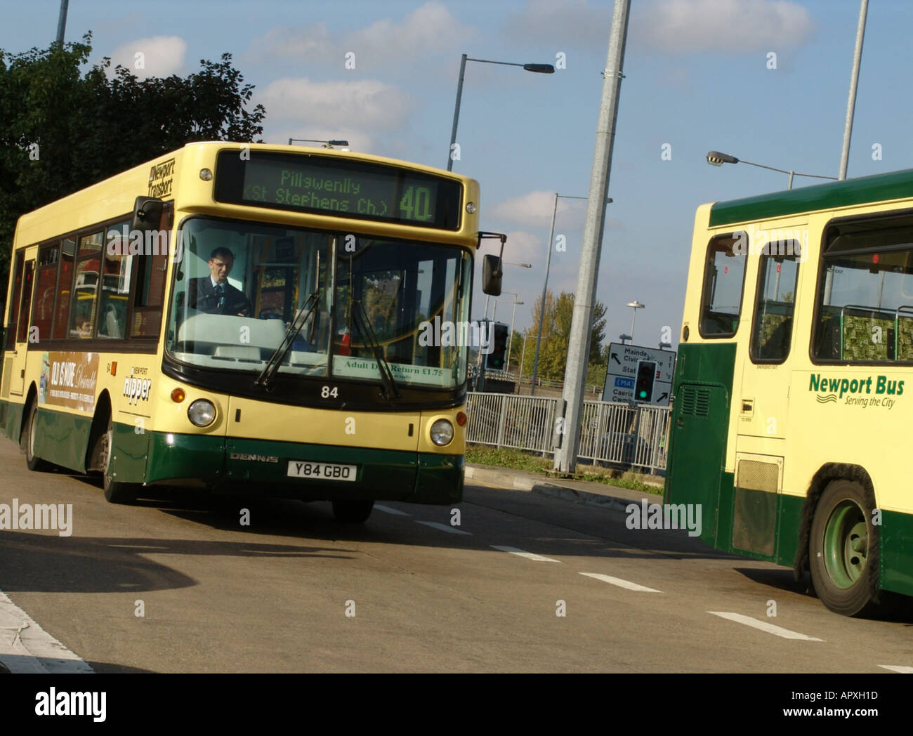 Newport Transport buses in the city of Newport South Wales UK 2005 ...
