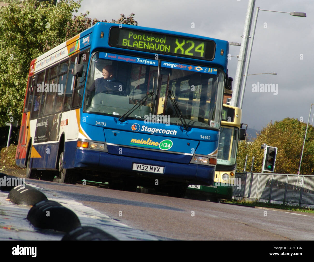 Stagecoach bus in the city of Newport South Wales UK 2005 Stock Photo ...