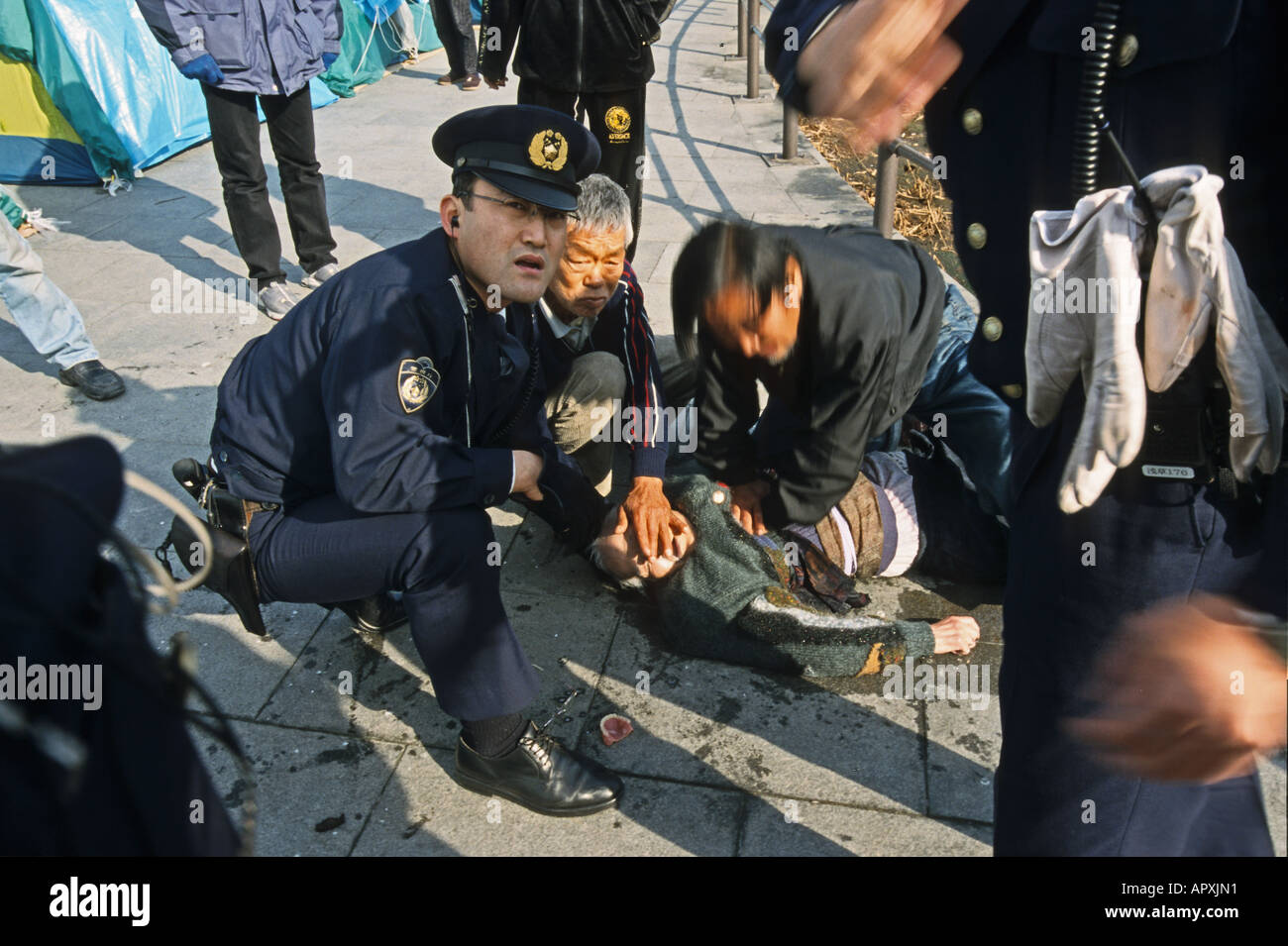 Homeless, living boxes in Tokyo, Japan, Homeless community on the ...