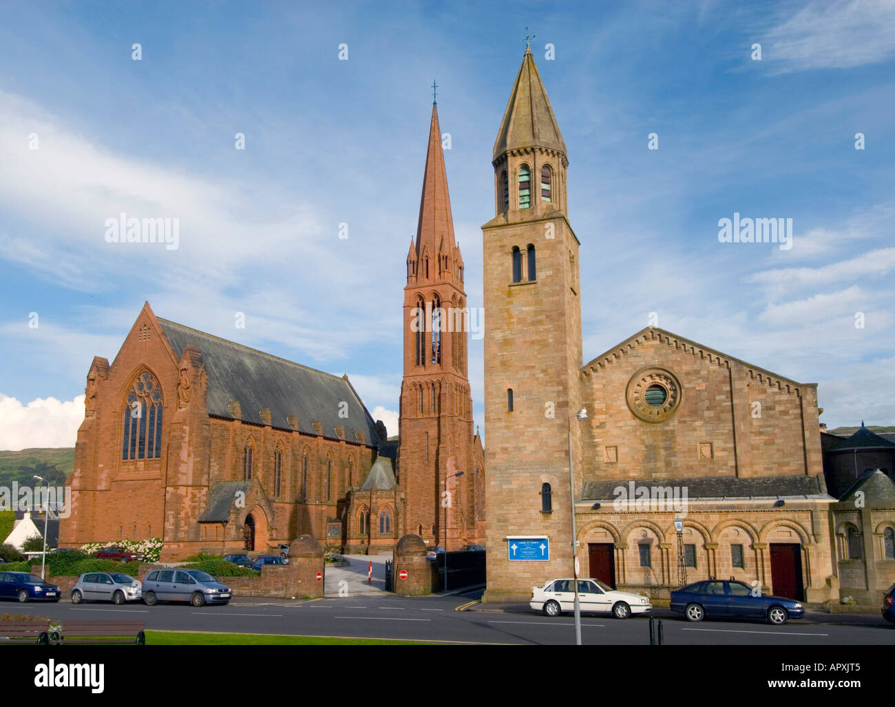 The twin churches of the Clark Memorial Church left and St John s ...