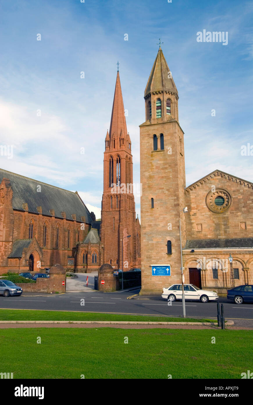 The twin churches of the Clark Memorial Church left and St John s ...