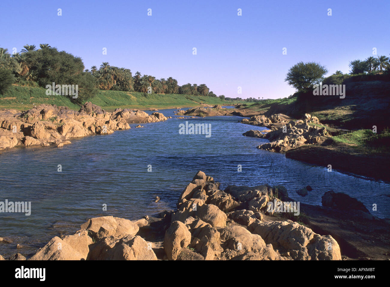 A branch of the Nile River near the fourth cataract Stock Photo - Alamy