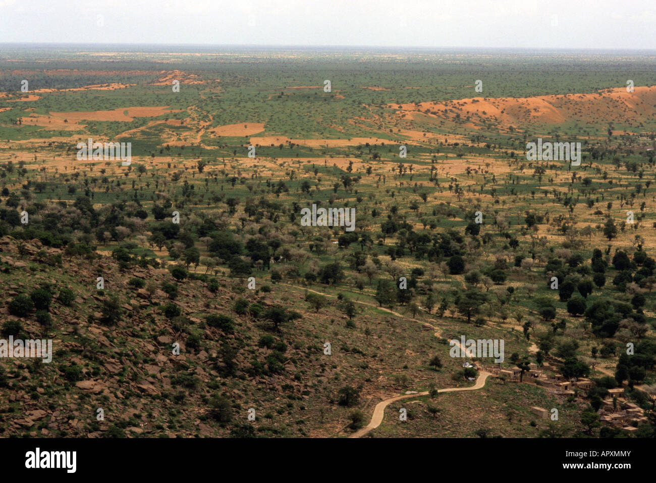 Aerial view of the Gondo plain Stock Photo - Alamy