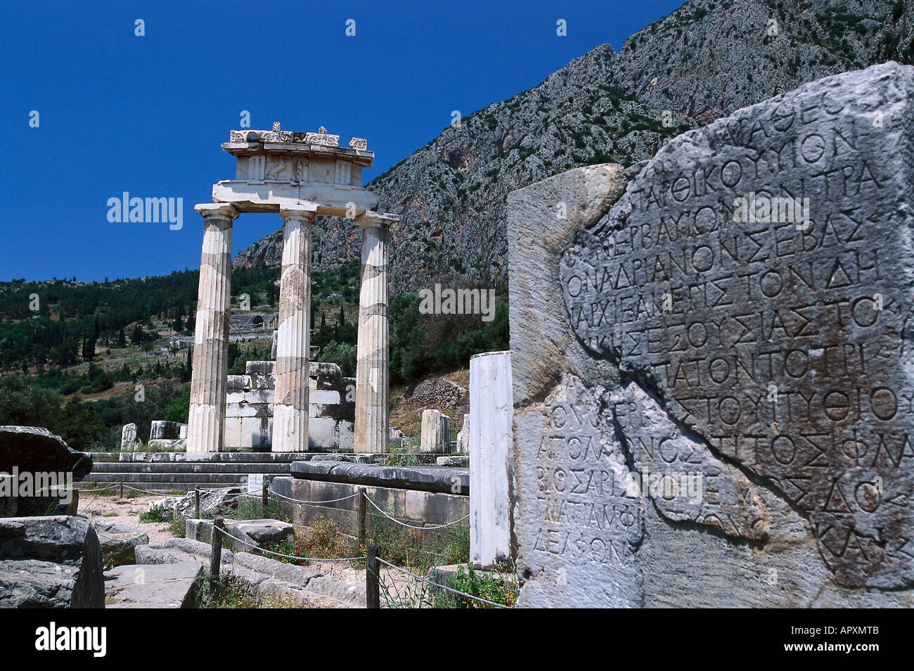 Tholos temple at the sanctuary of Athena Pronaia, was a circular ...