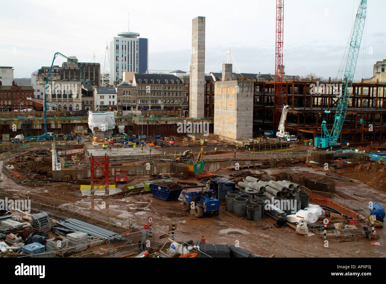 Cardiff City Centre Wales St Davids 2 Construction Site The complex ...