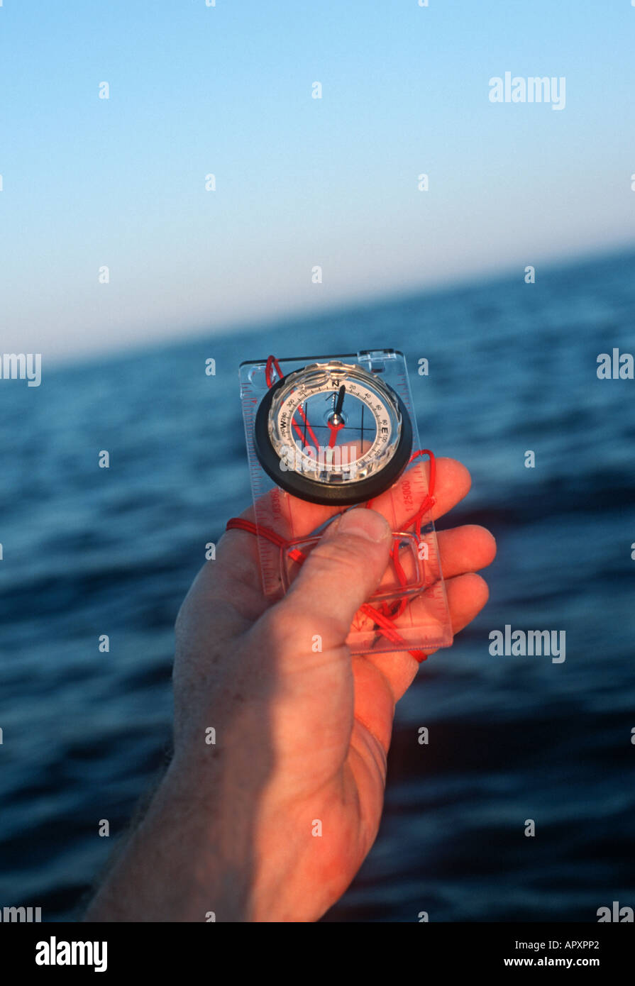 hand held compass Stock Photo - Alamy