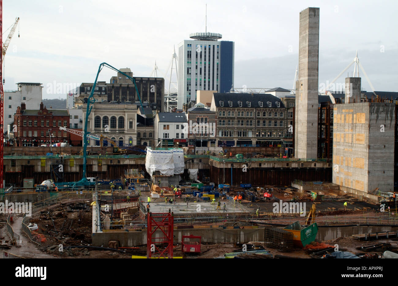 Cardiff City Centre Wales St Davids 2 Construction Site The complex ...