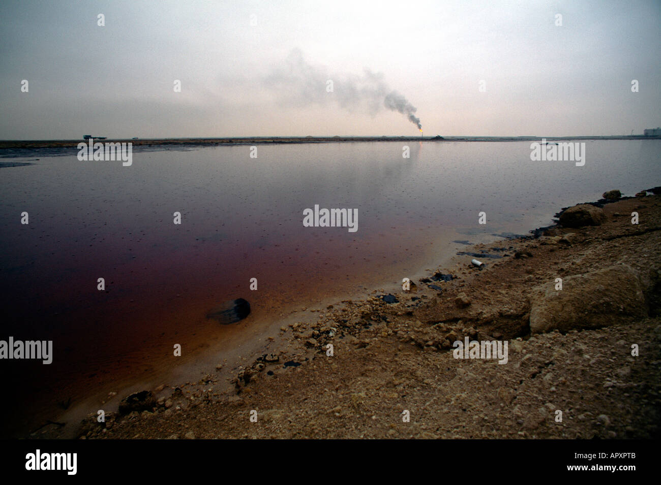 Burgan Oil Field Kuwait Second Largest Oil Field in World Stock Photo ...