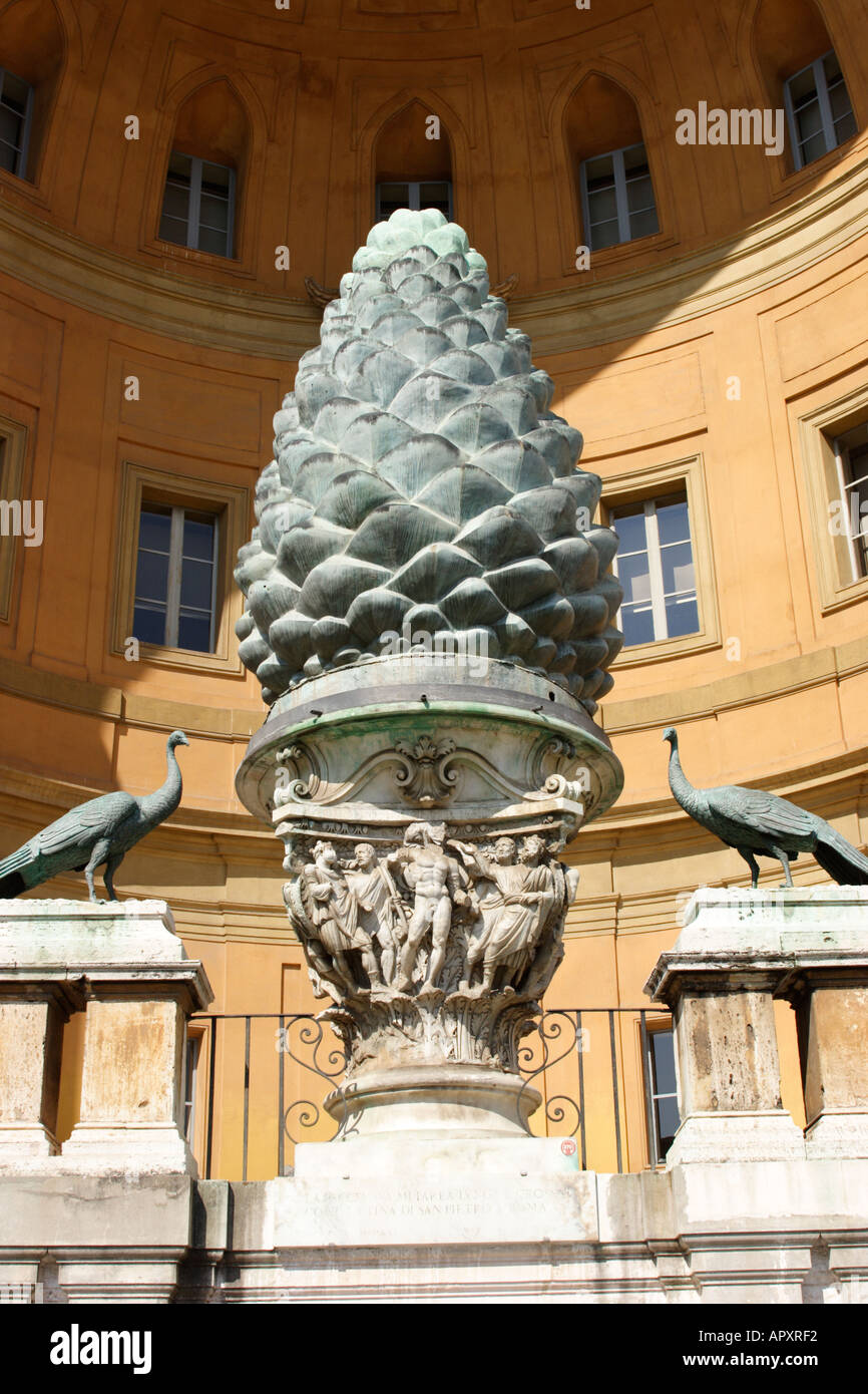 Courtyard of the Pigna statue Vatican Museum Vatican City Rome Italy ...